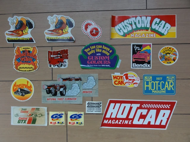 COLLECTION OF VINTAGE Drag Racing Stickers, Original 1970s, Superb! £ ...