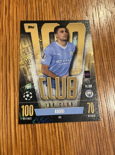 TOPPS MATCH ATTAX 2023/24 23/24 Hundert 100 Club Rodri Sammelkarte #485 ...