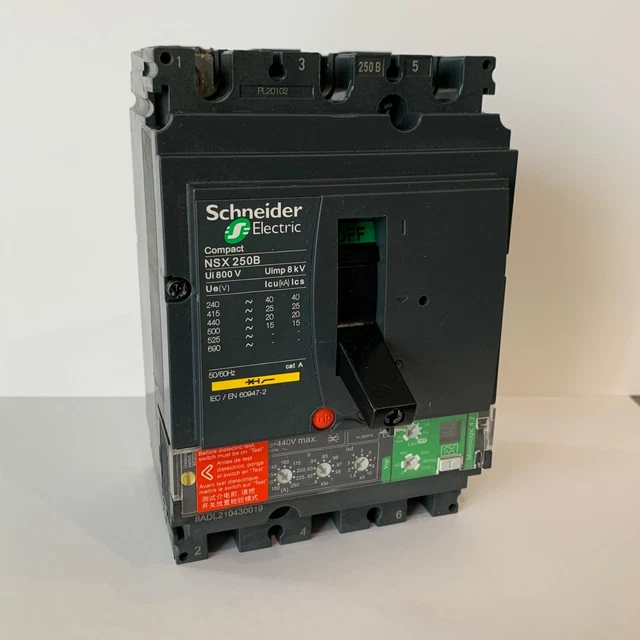 DIFFERENTIAL THERMAL MAGNETIC Automatic Circuit breaker 250A 3P 25kA ...