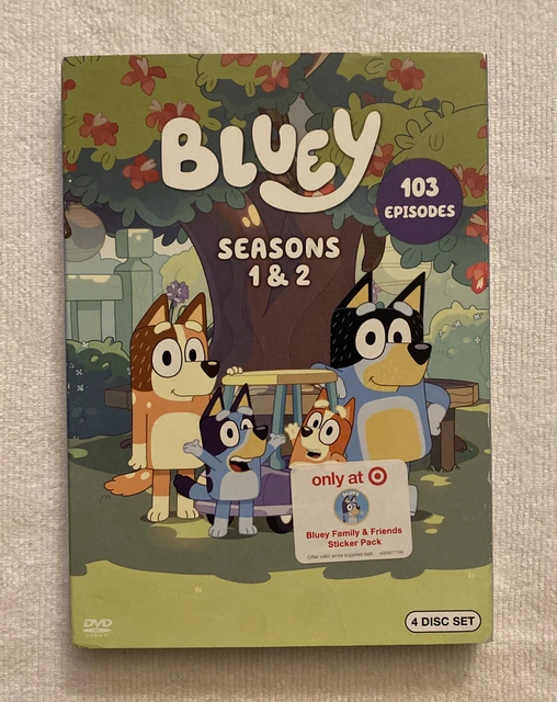 BLUEY SEASONS 1 and 2 Target Exclusive Combo DVD Set 103 Episodes 4 ...