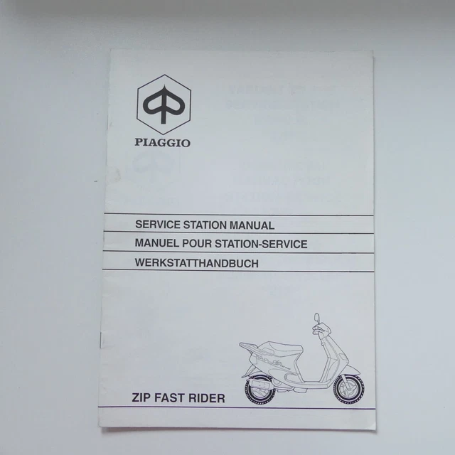 ORIGINALE PIAGGIO ZIP 50 FastRider manuale officina manuale riparazione ...
