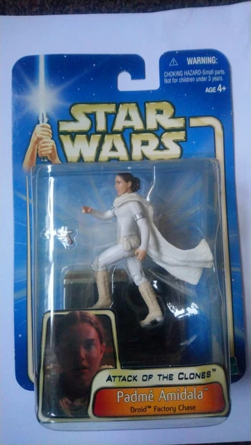 STAR WARS ATTACK of the clones Padme amidala droid factory chase figure ...