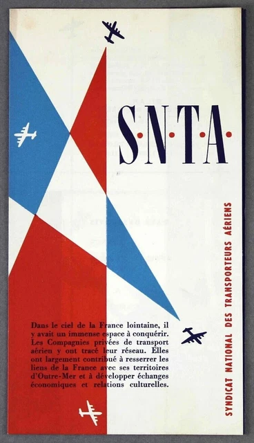 SNTA VINTAGE AIRLINE Brochure Tai Uat Air Algerie Air Atlas Maroc ...