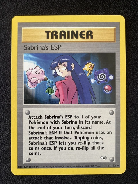 POKEMON CARD SABRINA’S ESP Trainer 117/132 ENG Gym Heroes EUR 4,50 ...