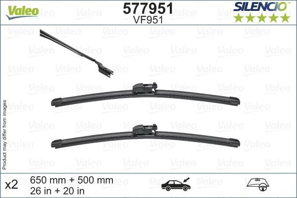 VALEO SILENCIO ESSUIE-GLACE Lame Set - Avant - 26 "/ 20 " - Pour BMW X3 (G01) EUR 71,45 ...