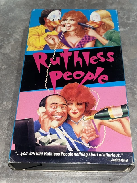 RUTHLESS PEOPLE VHS Starring Danny DeVito Bette Midler Judge Reinhold ...