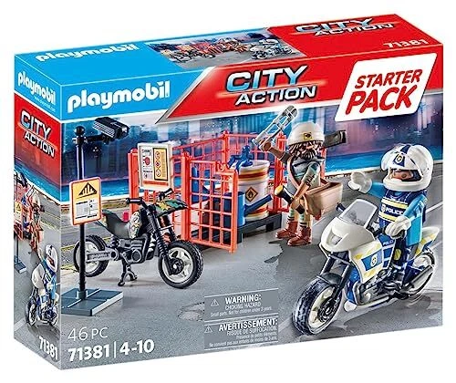 PLAYMOBIL 71381 CITY Action Police Starter Pack, Police Gifting Toy ...
