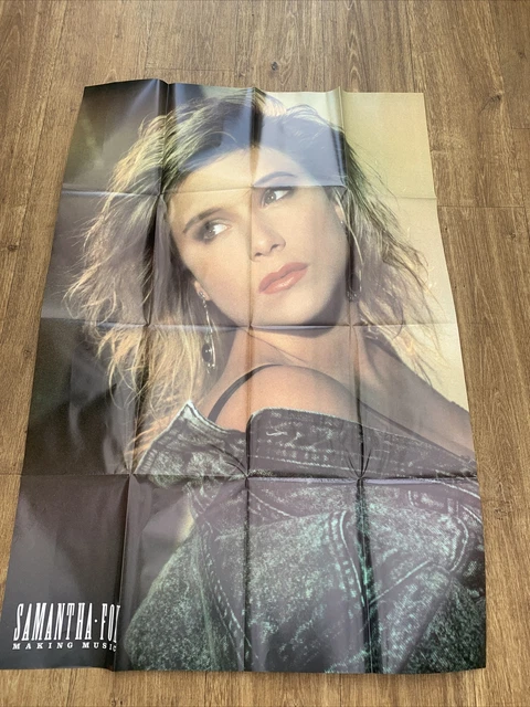 RARE VINTAGE SAMANTHA Fox 1987 Mega poster Sam Fox memorabilia Like New ...