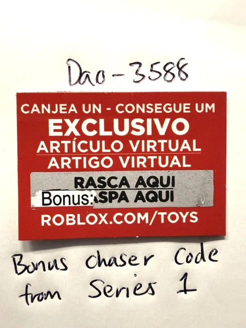 ROBLOX SERIES 1 / Series 2 Bonus Chaser Toy Code - Get it Fast Within ...