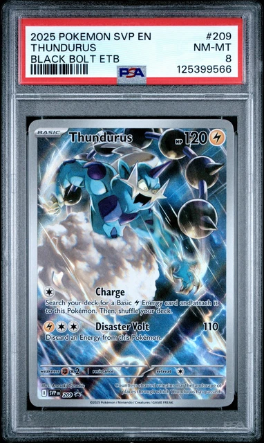 2025 POKEMON SVP En-Sv Black Star Promo #209 Thundurus Psa 8 £22.47 ...