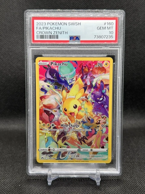 PIKACHU 2023 POKEMON Crown Zenith Secret Rare Full Art #160 PSA 10 EUR ...