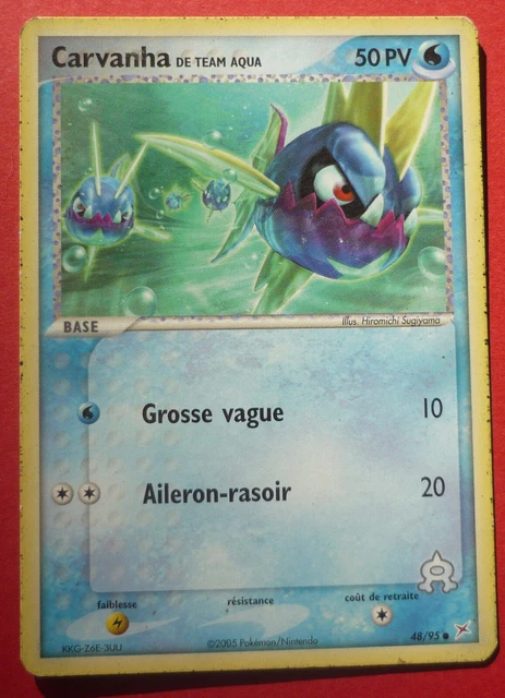 CARTE POKEMON CARVANHA 48/95 Pv 50 Ex De Team Magma Vs Team Aqua Vf EUR 2,00 - PicClick FR
