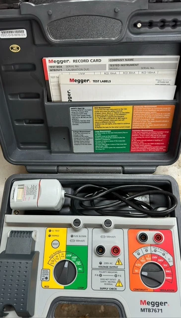 MEGGER MTB7671 CALIBRATION Test Box £94.88 - PicClick UK