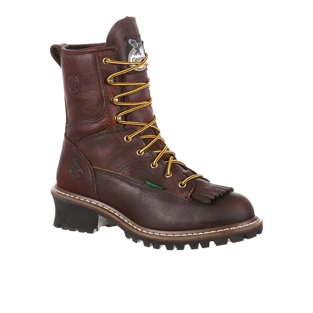 GEORGIA BOOTS LOGGER 8 Inch Waterproof Soft Toe Work Mens Brown G7113 £ ...