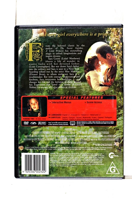 LITTLE PRINCESS, A (DVD 1995) 2 $15.00 - PicClick AU