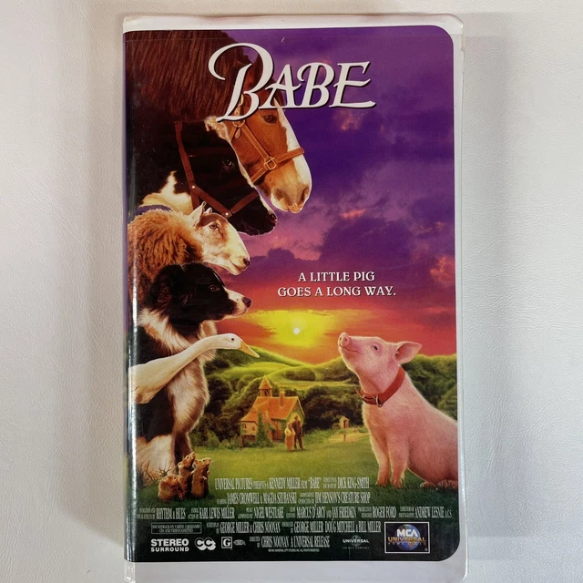 BABE VHS TAPE Clamshell Case 1995 MCA Universal Home Video #82453 James ...
