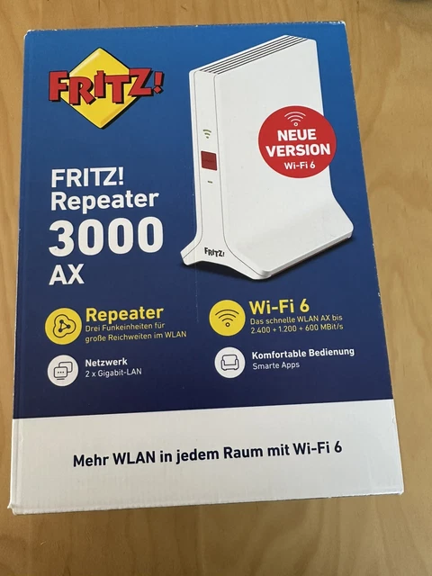 AVM FRITZ!REPEATER 3000 AX Triband Repeater WiFi 6 Mesh Gigabit LAN EUR ...