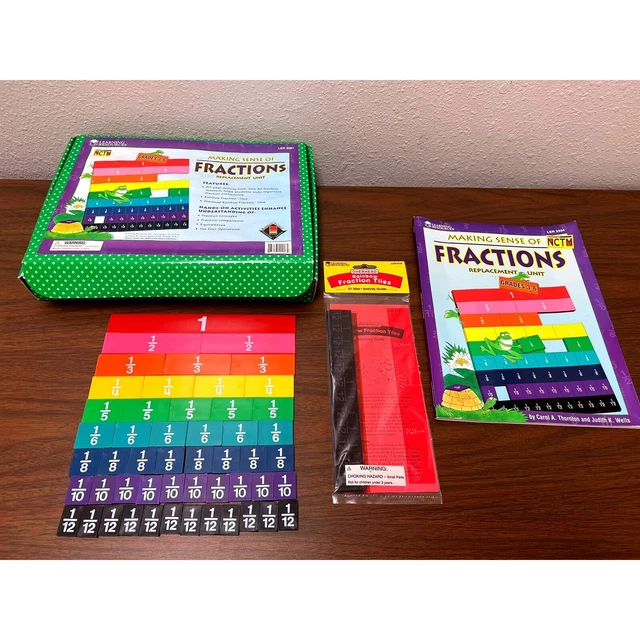 LEARNING RESOURCES: MAKING Sense of FRACTIONS Replacement Unit- Grades ...