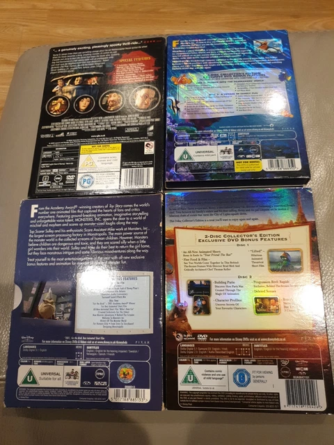 MONSTER HOUSE/FINDING NEMO/RATATOUILLE/MONSTERS Inc. DVD Bundle £3.00 ...
