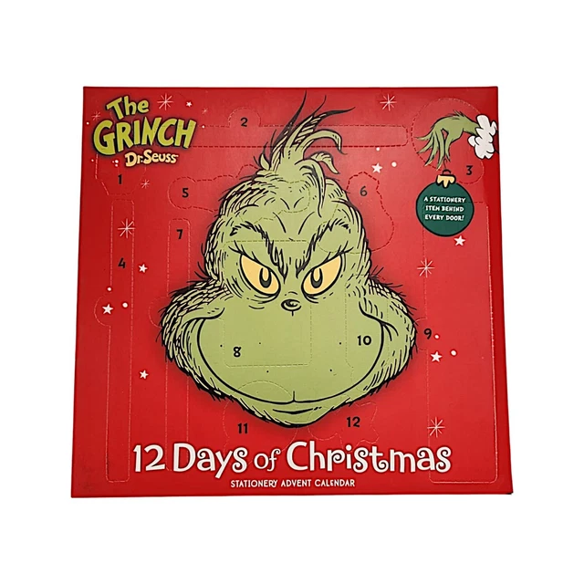 GRINCH THEMED STATIONERY Advent Calendar 12 Days of Holiday Surprises ...