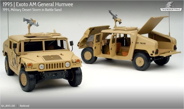 HUMMER AM GENERAL Humvee Military Desert Storm In Battle Sand 1/18 ...