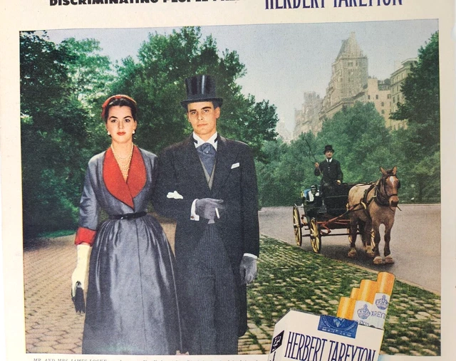 HERBERT TAREYTON VTG 1952 Ad Magazine Print Cigarette Mr Mrs James ...
