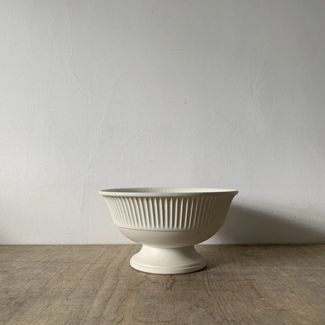 VINTAGE SPODE PEDESTAL Bowl Fluted Ribbed Planter Jardiniere Fruit Bowl ...