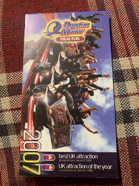 DRAYTON MANOR THEME PARK GATE MAP 2007 roller coaster amusement £4.50 ...