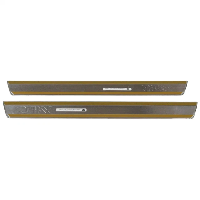 GENUINE TOYOTA FRONT Door Sill Scuff Plates Silver Grey Fits Yaris 2020 ...