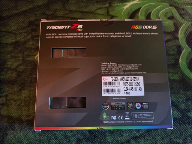 G SKILL TRIDENT Z5 RGB 64gb ddr5 6800MHz F5-6800J3445G32G £363.70 ...