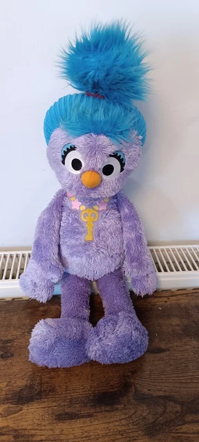 SESAME STREET PHOEBE Plush Soft Toy Large Purple Teddy Retro TV 2014 ...