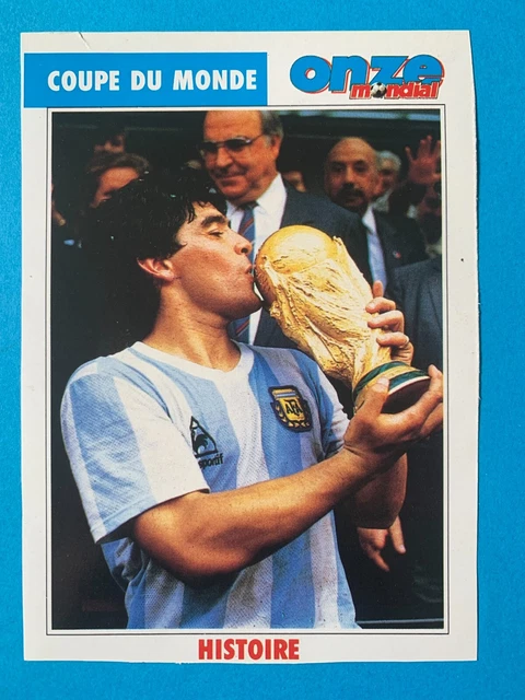 DIEGO MARADONA ARGENTINA World Champion 1986 Football Rookie Card Onze ...
