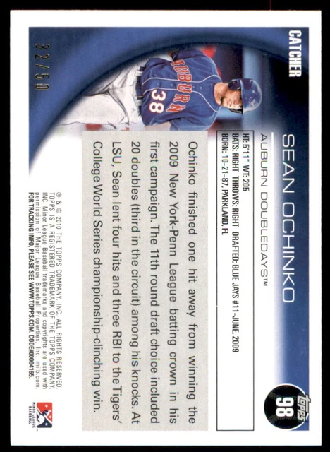 2010 TOPPS PRO Debut Gold #98 Sean Ochinko/50 EUR 4,04 - PicClick FR