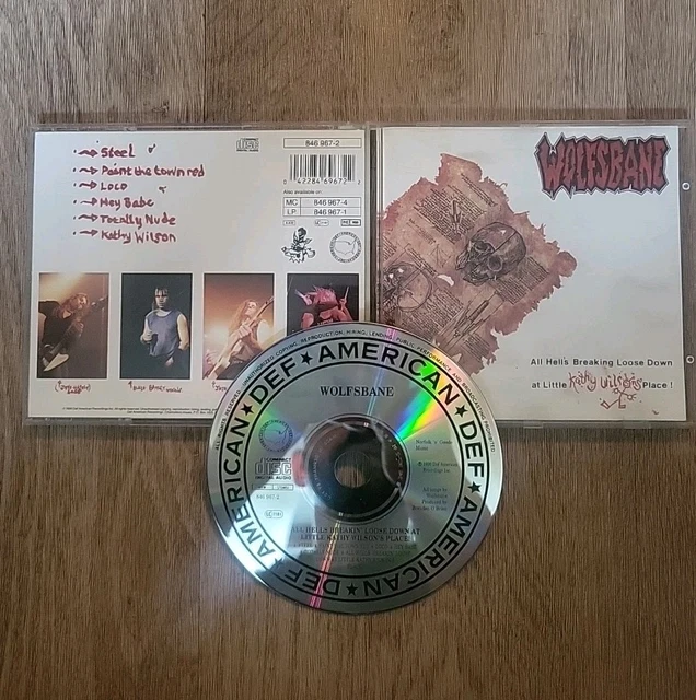 WOLFSBANE ALL HELLS Breakin' loose ..... Def American 846967-2 EUR 20 ...