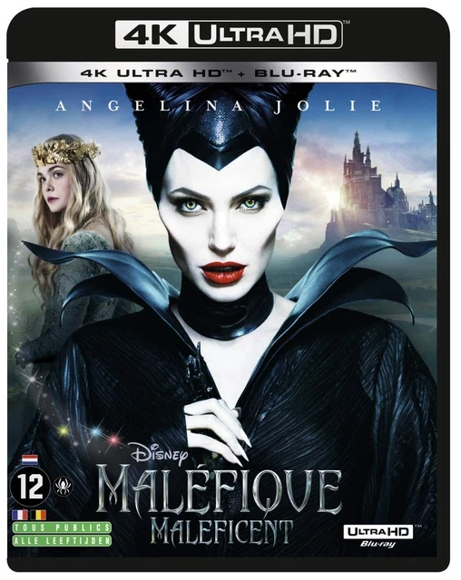 MALÉFIQUE (4K UHD Blu-ray) Angelina Jolie Robert Stromberg Elle Fanning ...