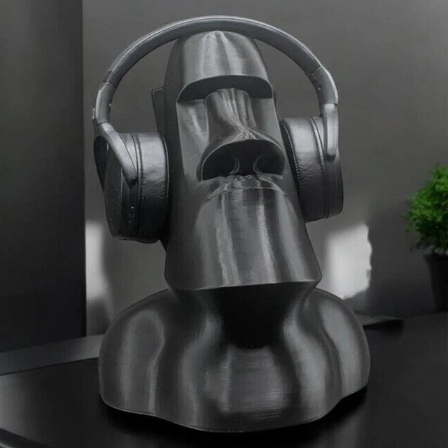 HEADPHONE STAND MOAI Statue Headphone Holder Easter Island Moai Statue ...