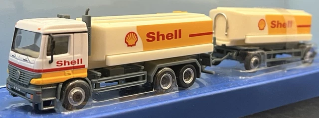 CARARAMA RARE 1:87 Mercedes-Benz Actros Rigid Tanker & Trailer - Shell ...