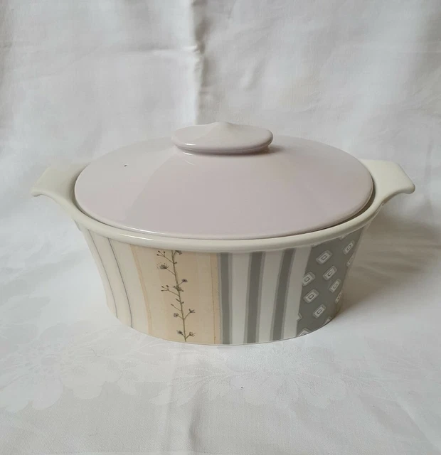ڿڰۣ PORTMEIRION DAWN TILL DUSK Ceramic OVAL CASSEROLE DISH By JULIE ...