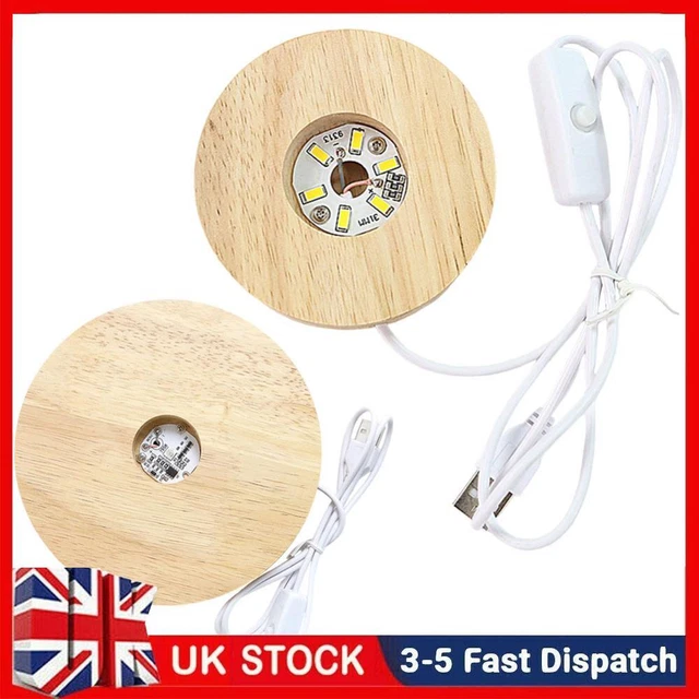 4 INCH LED Display Stand Round Light Stand Base with 6 LEDs for Home ...