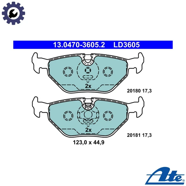 BRAKE PAD SET DISC BRAKE 13.0470-3605.2 FOR SAAB MG BMW Z1/Roadster Z3 ...