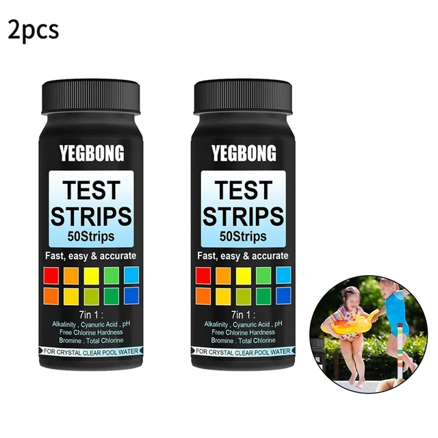 NEW 2021 HIGH Quality Test Strips KH Water 100Pcs 7 In 1 Bromine Fish ...