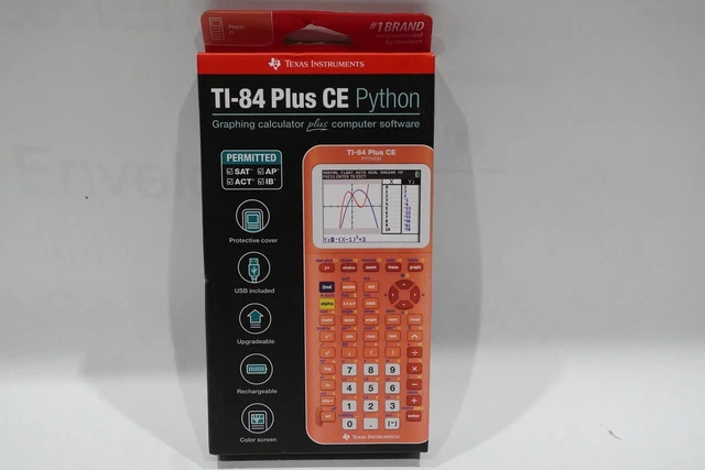 TEXAS INSTRUMENTS TI-84 Plus CE Python Graphing Calculator Color Peach ...