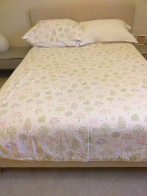 LAURA ASHLEY KIDS single duvet cover set pink apple orchard £5.97 ...