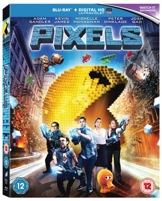PIXELS (BLU-RAY) ADAM Sandler Kevin James Michelle Monaghan Peter ...