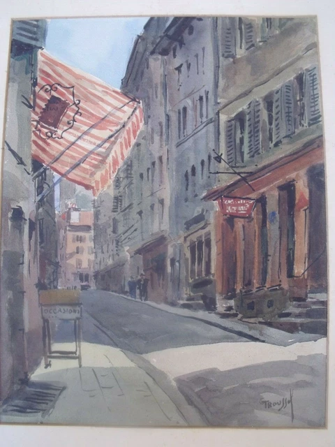 ANCIENNE AQUARELLE SIGNÉE G.TROUSSAL ou TROUSSEL EUR 39,99 - PicClick FR