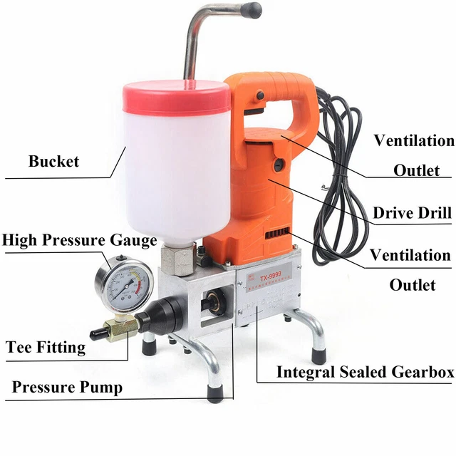 CONCRETE CRACKS REPAIR High Pressure Injection Perfusion Machine ...