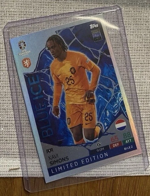 TOPPS MATCH ATTAX UEFA EURO 2024 EM - Blue Ice - Xavi Simons # BI LE 2 ...