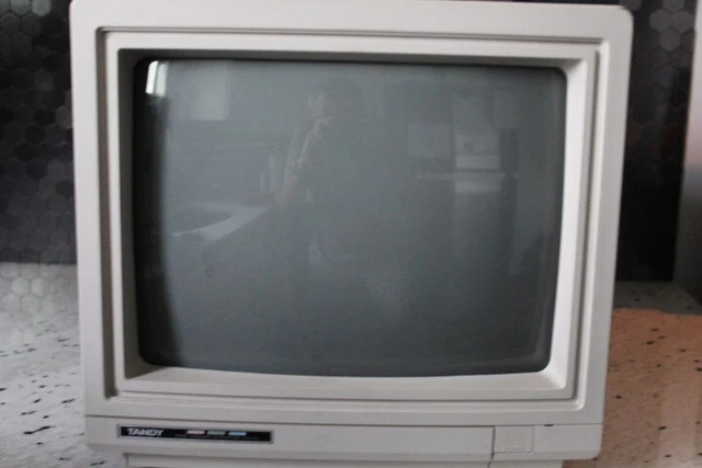 VINTAGE TANDY CGA Color RGB Monitor CM-5 Model 25-1023B POWERS ON ...