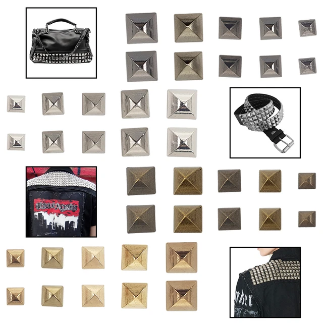 BORCHIE A PIRAMIDE Alta Coppa Ottone Rivetti Pelle Craft Borse Scarpe ...