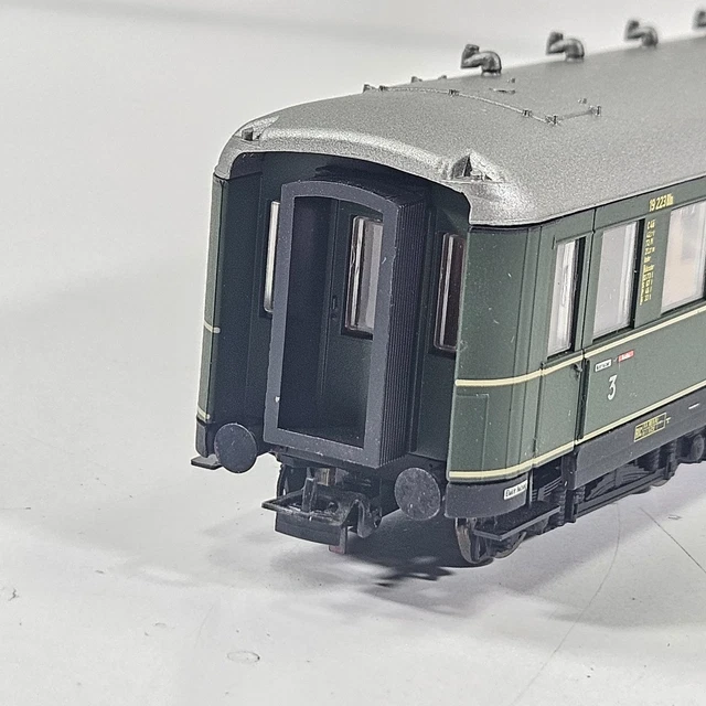 LILIPUT L383303 HO Gauge DRG Schuerzenwagen 3rd Class Green Passenger ...